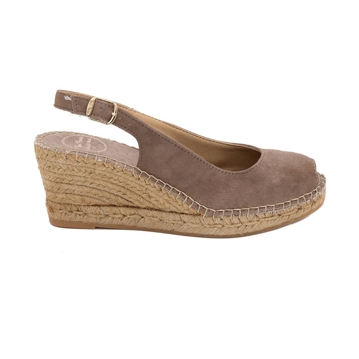 Basic Cushioned Suede Leather Wedge Espadrille for Women - Calpe – Uris